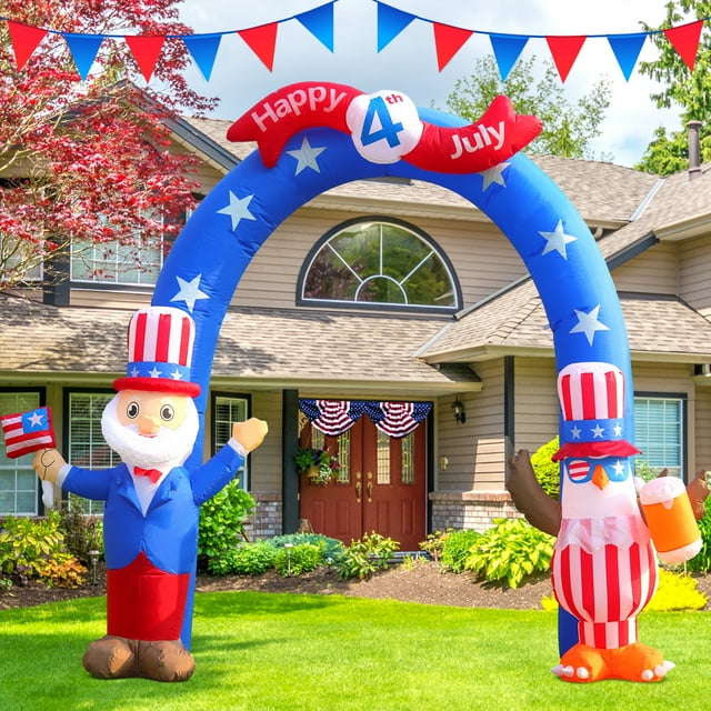 DeeKom 9' Patriotic Independence Day 4th of July Inflatable Outdoor ...
