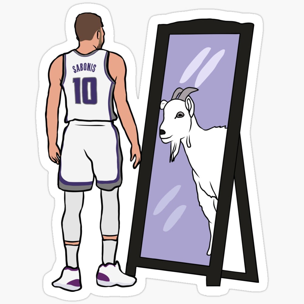 Domantas Sabonis Mirror Goat Sticker Phone Decal Water Bottle Stickers ...