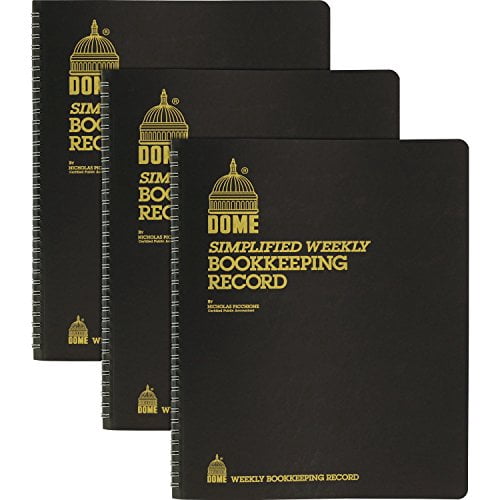 Dome Bookkeeping Record Book, 128 Sheets - Wire Bound - 8 3/4" x 11 1/4 ...