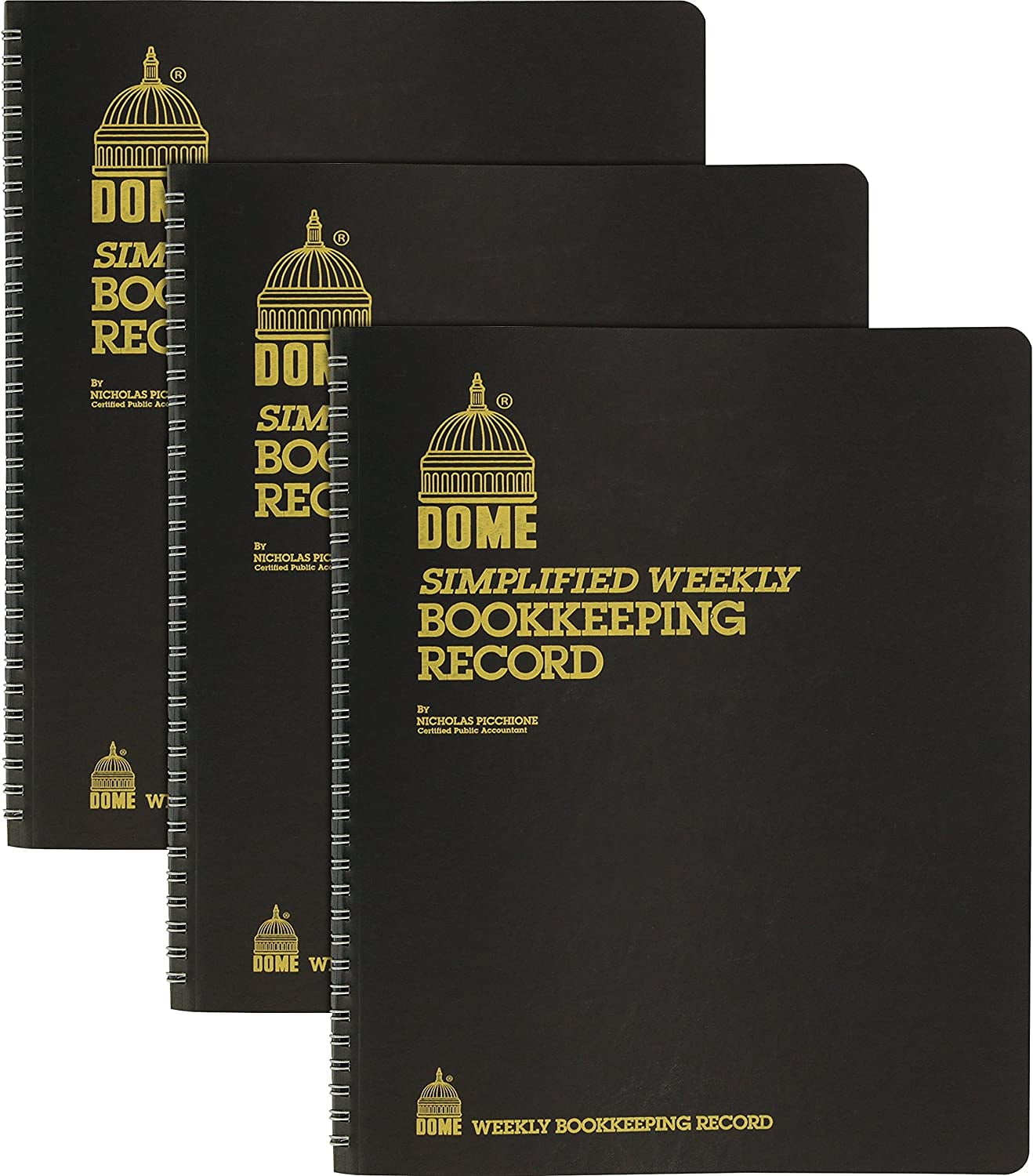 Dome Bookkeeping Record Book, 128 Sheets - Wire Bound - 8 3/4" x 11 1/4 ...