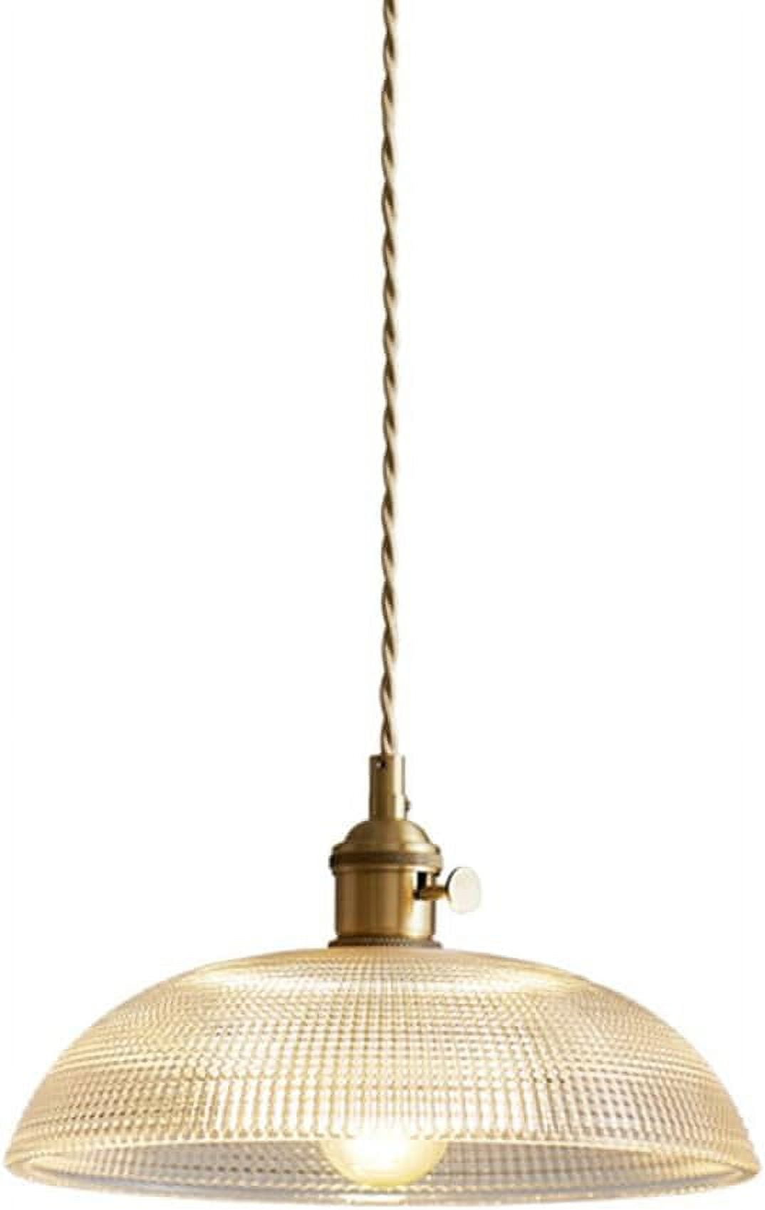Dome Clear Glass Pendant Light with Switch, Semicircle Transparent ...