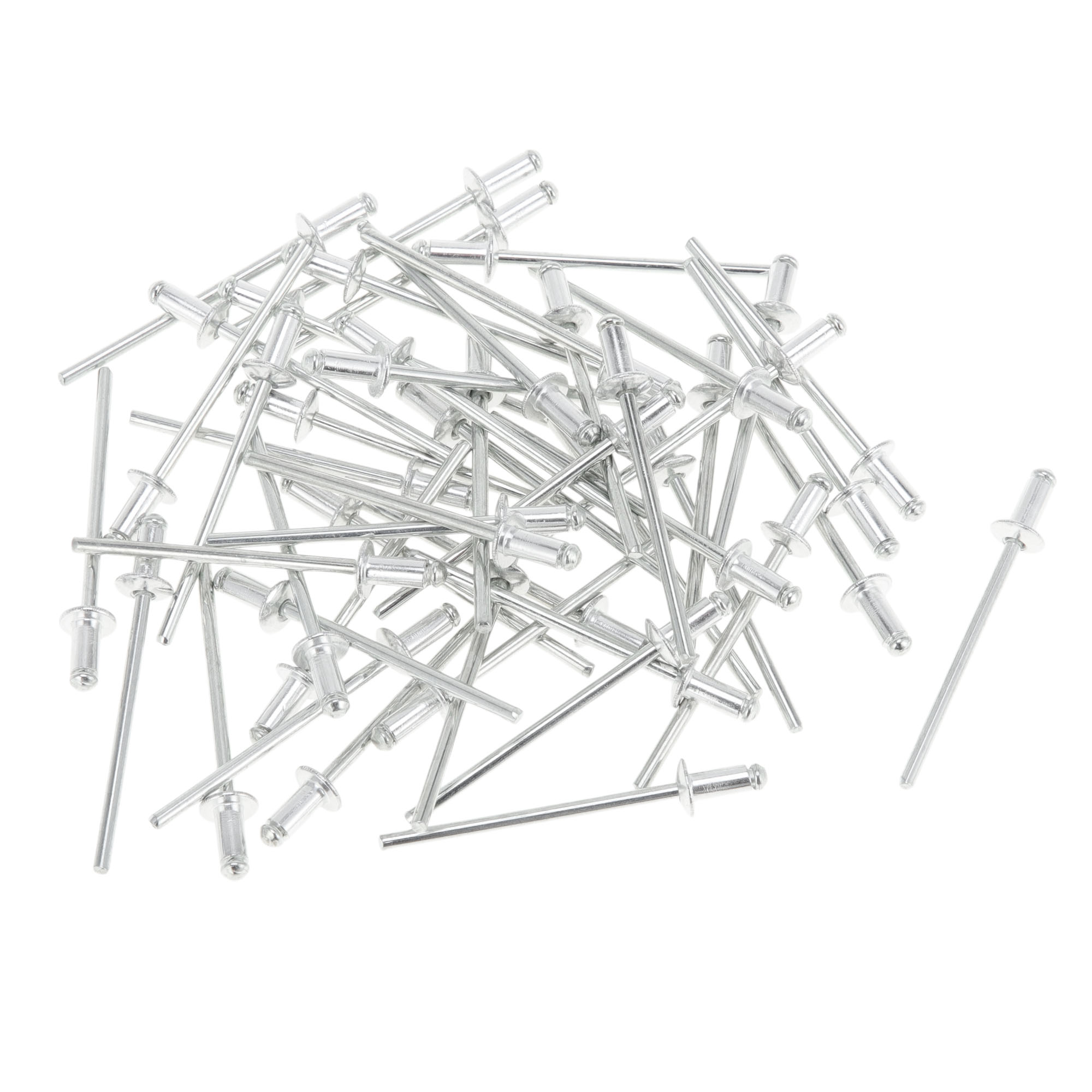 Dome Head Large Flange Blind Rivets Silver Tone 50 Pcs 3mm Grip ...
