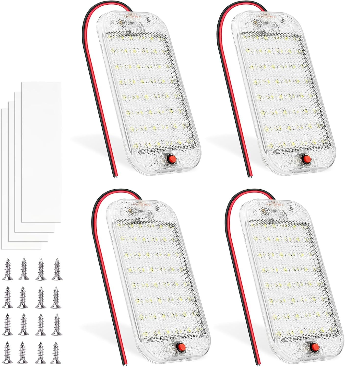 Dome Light for RV Interior, 48LED 800LM Ultra Bright 12 Volt LED White ...