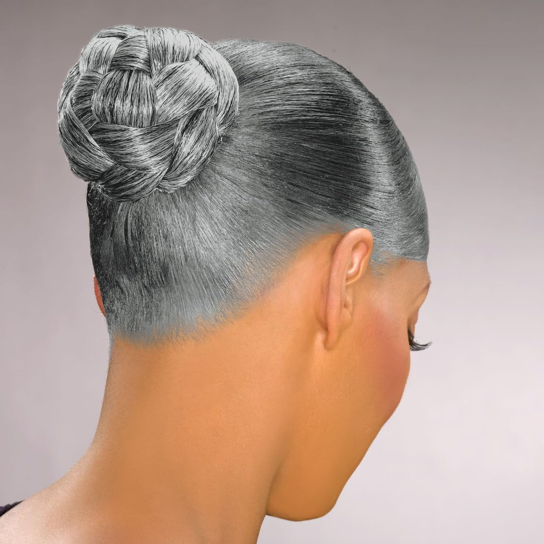 Dome S Formal Bun Color 51 Light Gray - Foxy Silver Wigs Thick Braided ...