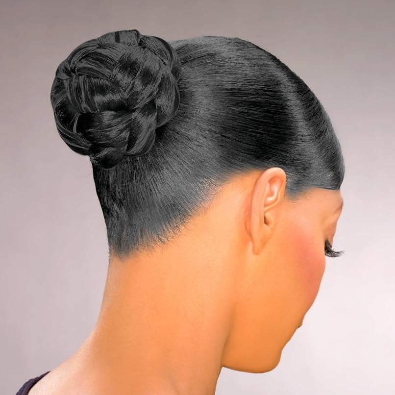 Dome T Formal Bun Color 1B - Foxy Silver Wigs Wider Braid Chignon Comb ...