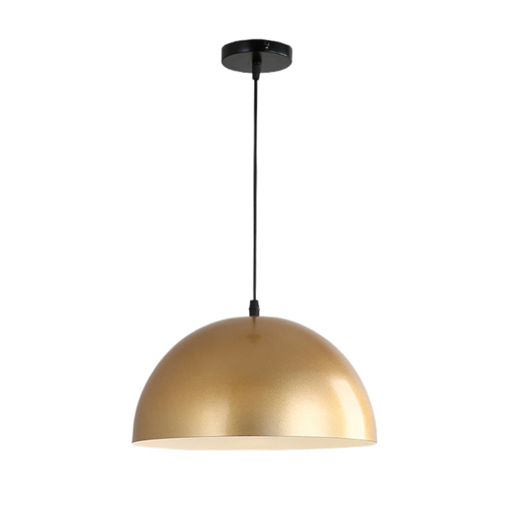 Dome semicircle gold pendant lamp, metal iron industrial style ceiling ...
