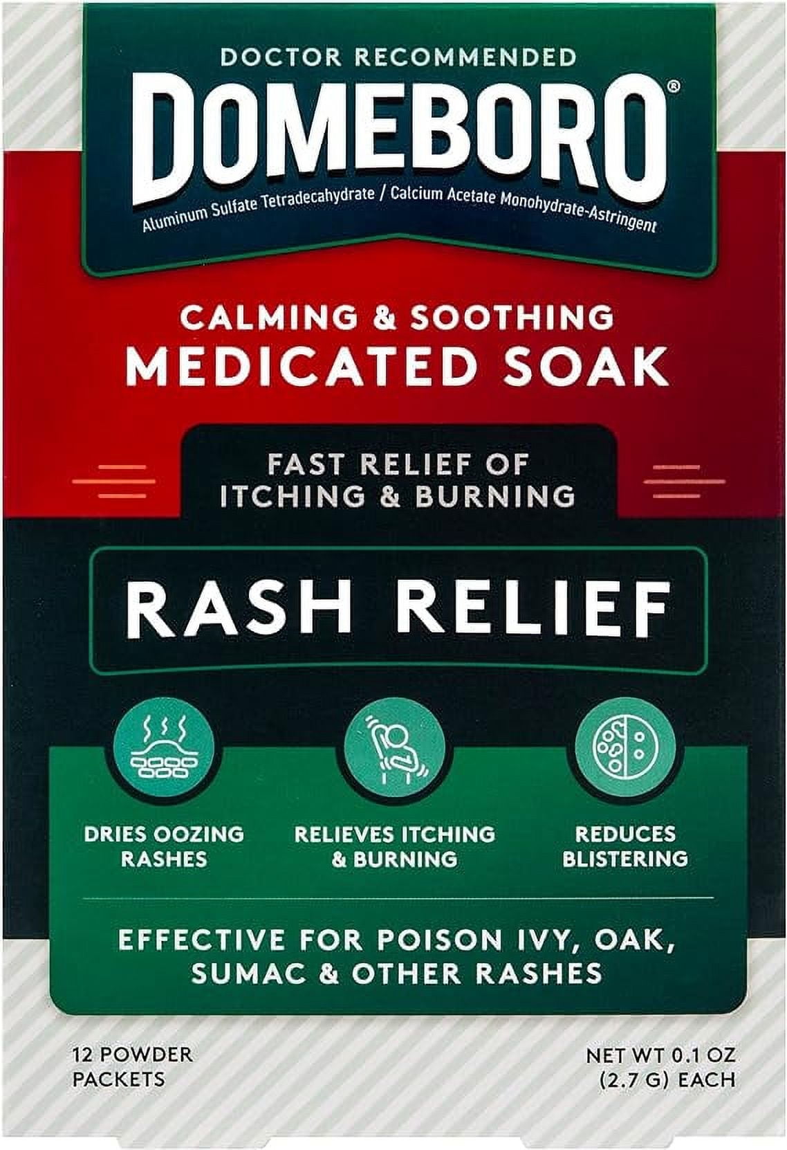 Domeboro First Aid Astringent Solution Powder Packets, 12 Count for ...