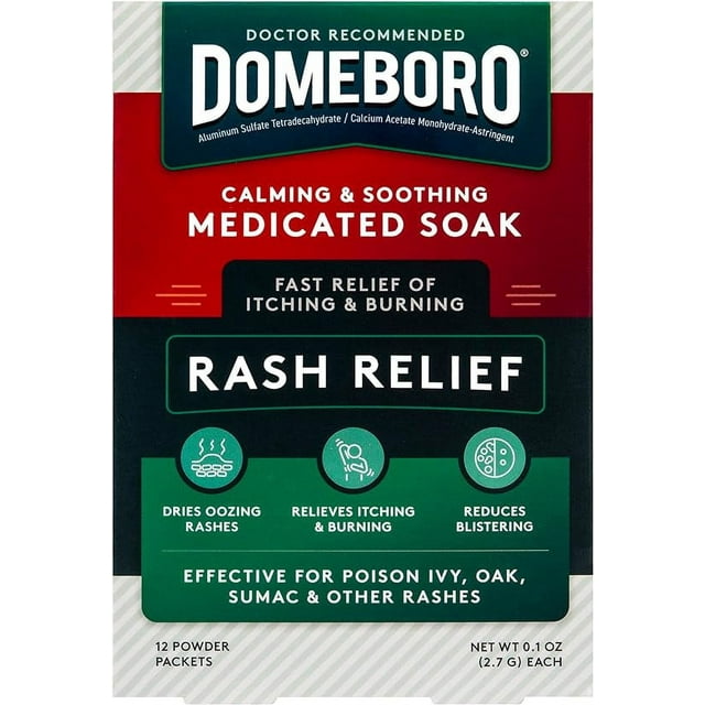 Domeboro First Aid Astringent Solution Powder Packets, 12 Count for ...