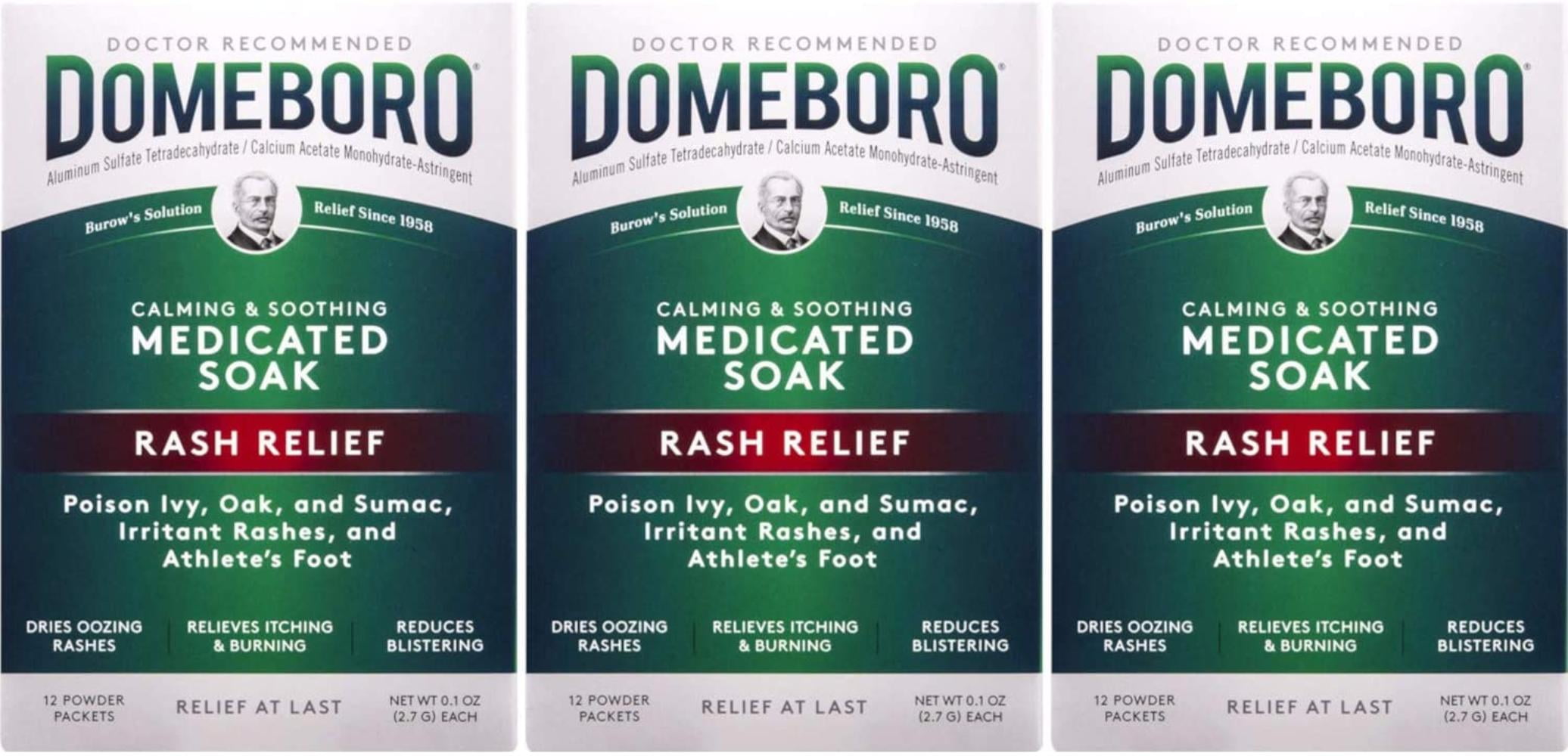 Domeboro Medicated Soothing Soak Rash Relief Powder, Skin Treatment ...