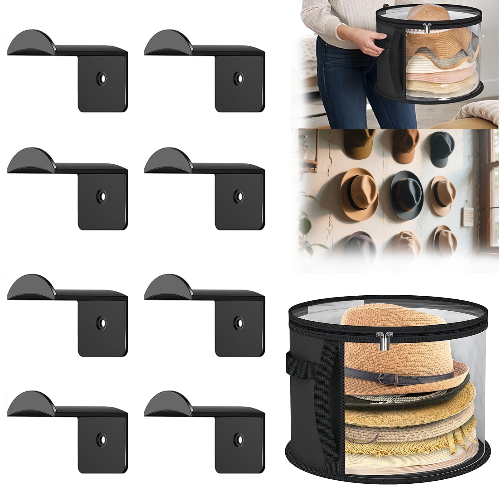 Cowboy Hat Storage, 8pcs Cowboy Hat Organizer, 1 Hat Travel Case ...