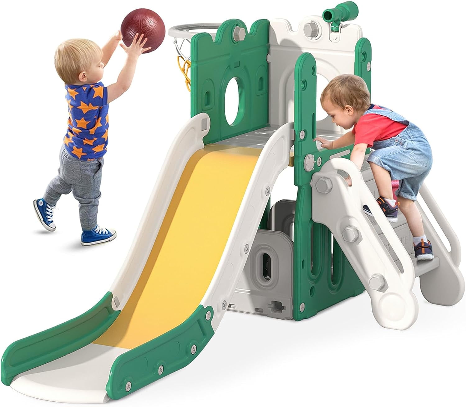 Domeiziy Toddler Slide, Kids Slide Playground Indoor Outdoor, 5-in-1 ...