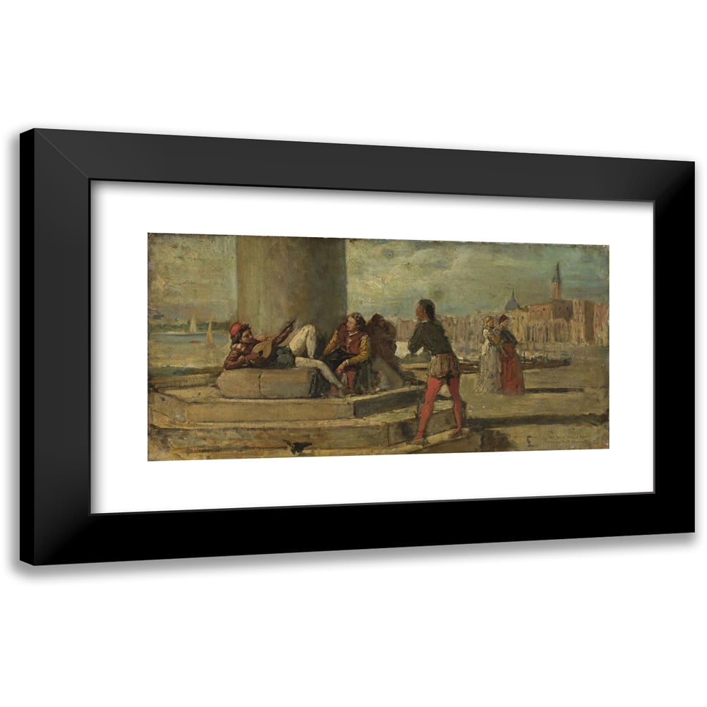 Domenico Morelli 24x14 Black Modern Framed Museum Art Print Titled ...