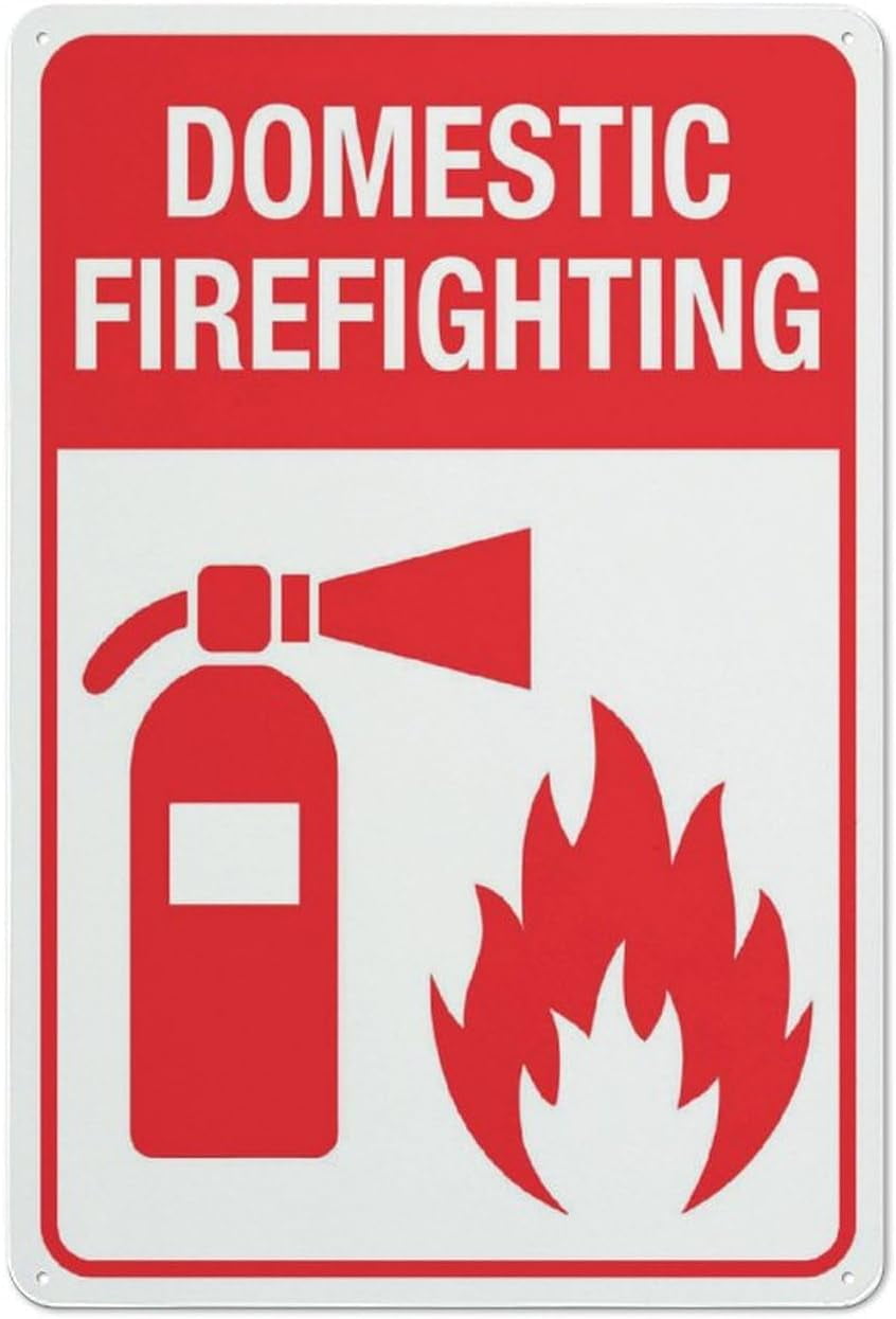 Domestic Firefighting Sign 8X12 in Rust Free Aluminum Signs Outdoor ...