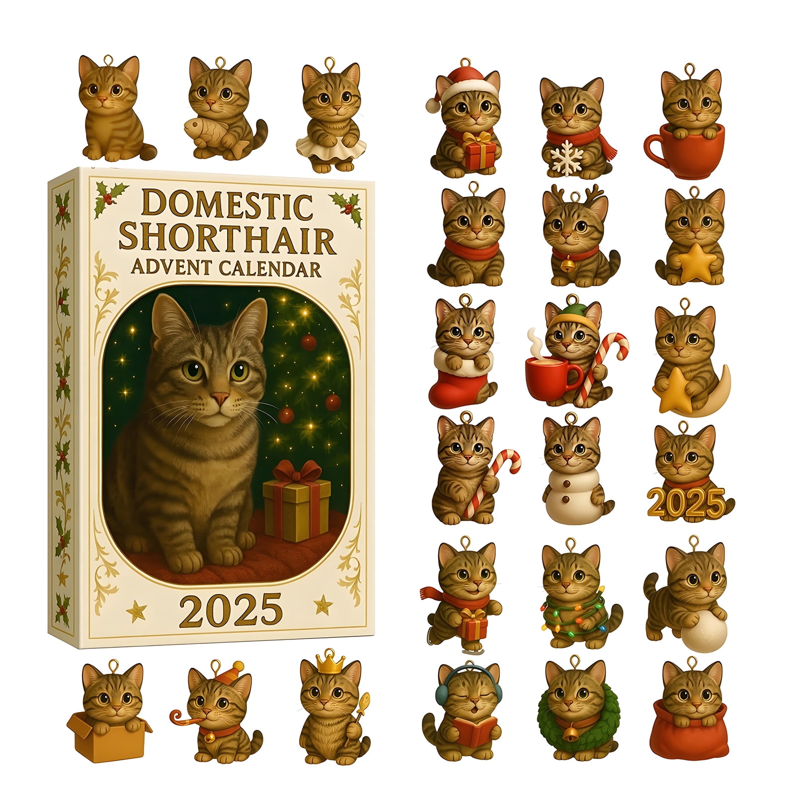 Domestic Shorthair Advent Calendar 2025, 24-Day Countdown Advent ...
