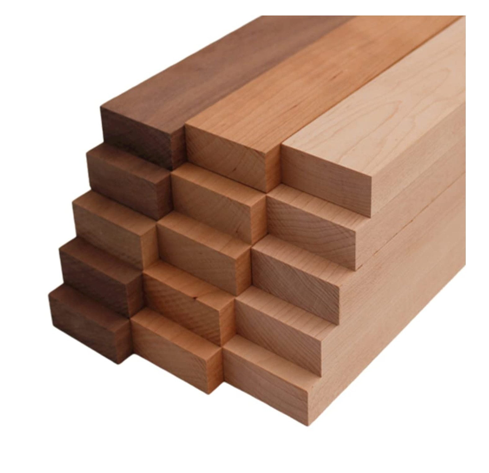 Domestic Variety Pack 5 Walnut, 5 Maple and 5 Cherry Boards - 3/4" x 2 ...