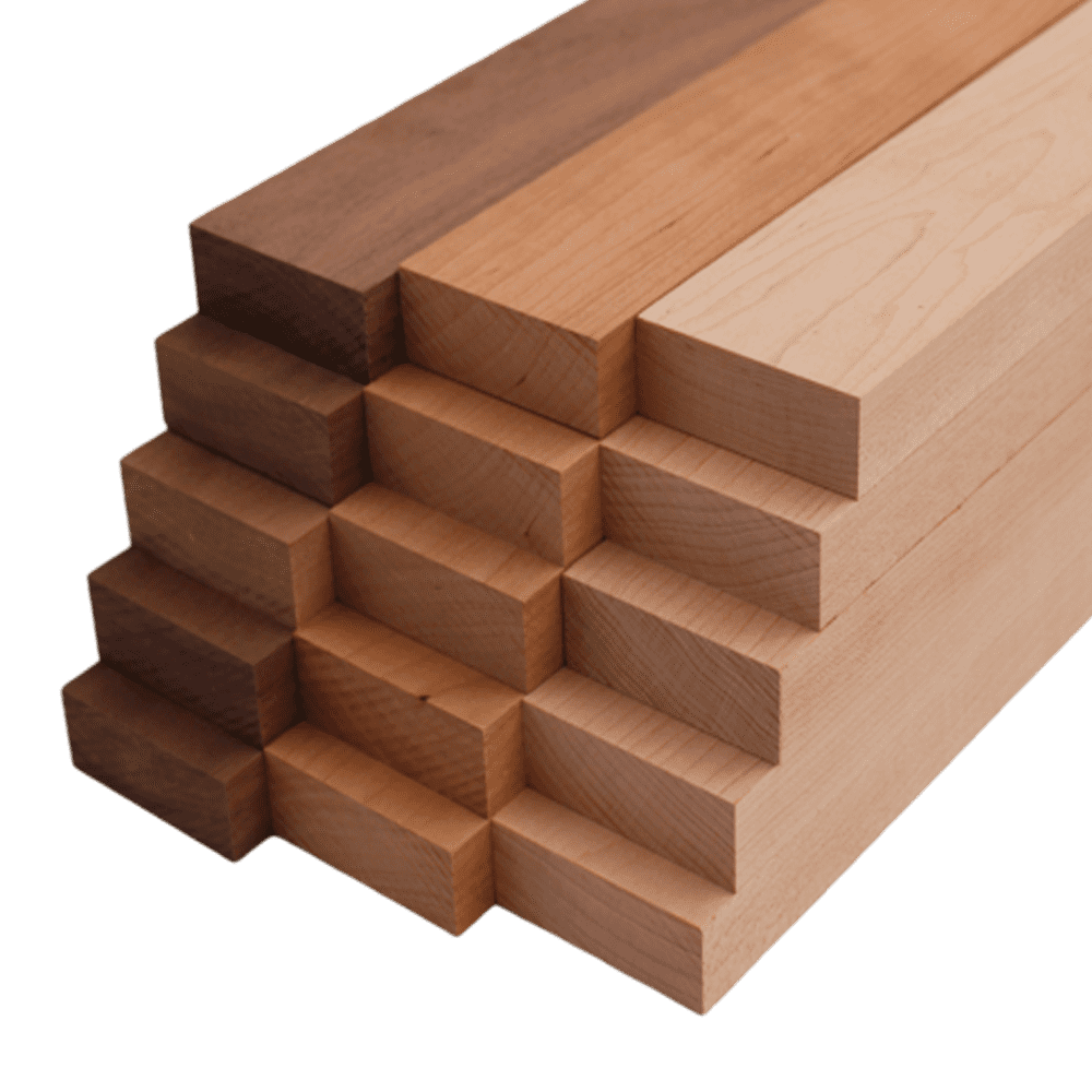 Domestic Wood Variety Pack: Walnut, Maple, Cherry Wooden Block Blanks ...