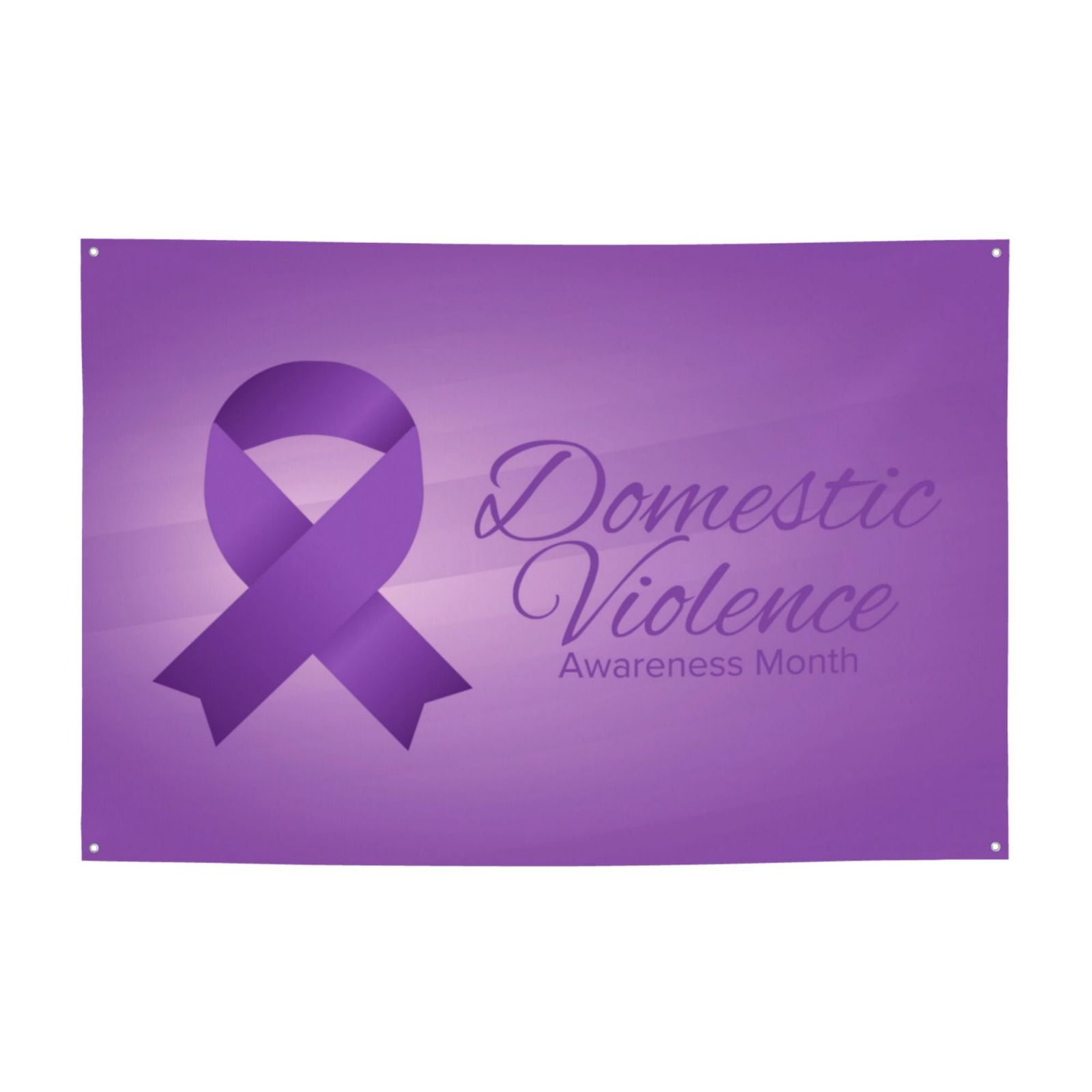 Domestic Violence Awareness Month Purple Ribbon Banner Backdrop Porch ...