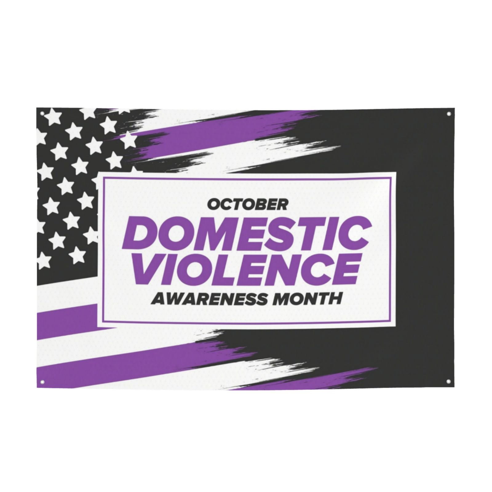 Domestic Violence Awareness Month Purple Ribbon Banner Flag Photography ...