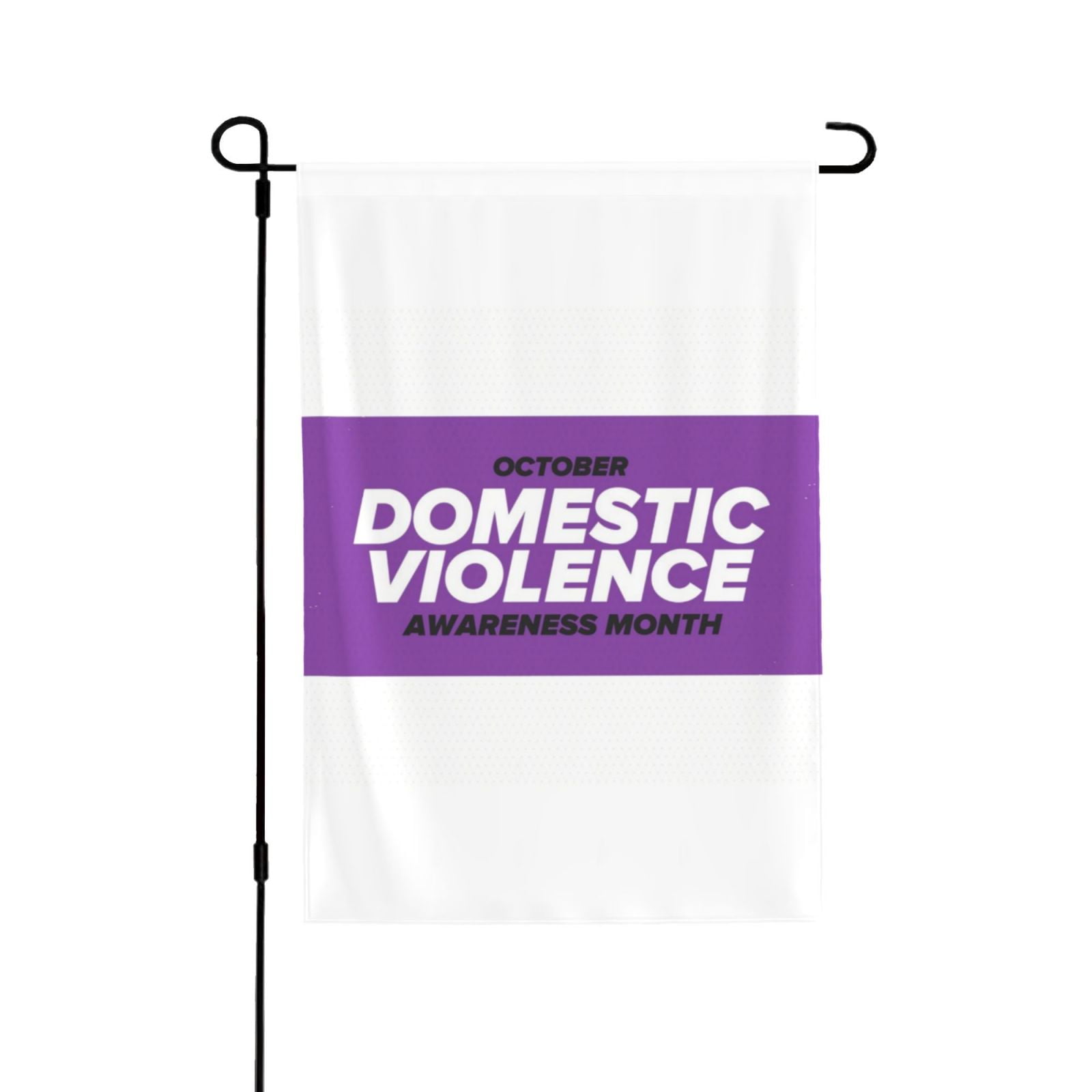 Domestic Violence Awareness Month Purple Ribbon Flag Double Sided ...