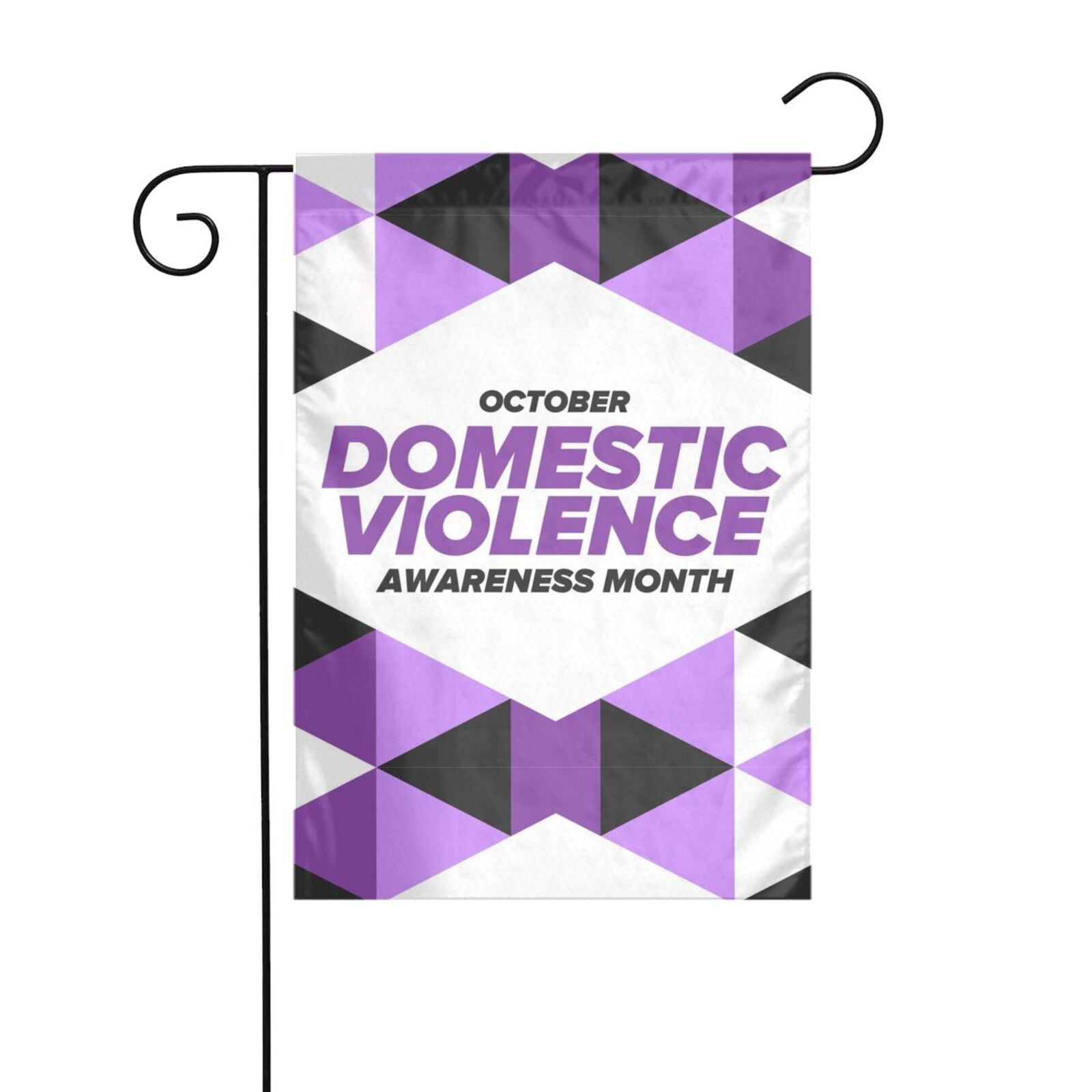 Domestic Violence Awareness Month Purple Ribbon Garden Flag Double ...