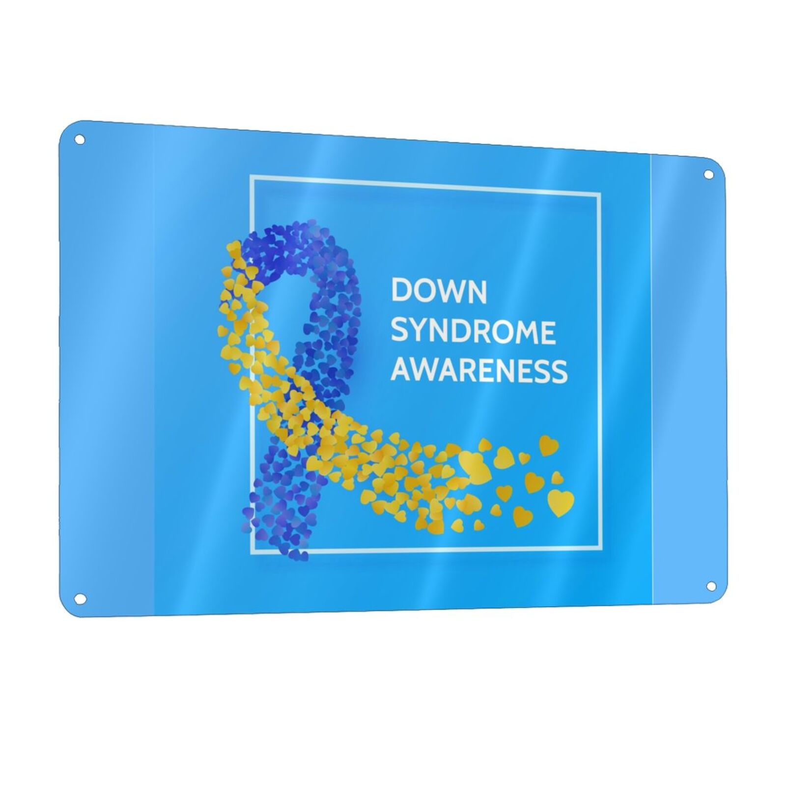 World Down Syndrome Awareness Day Sign 12x8in Indoor Outdoor Metal ...