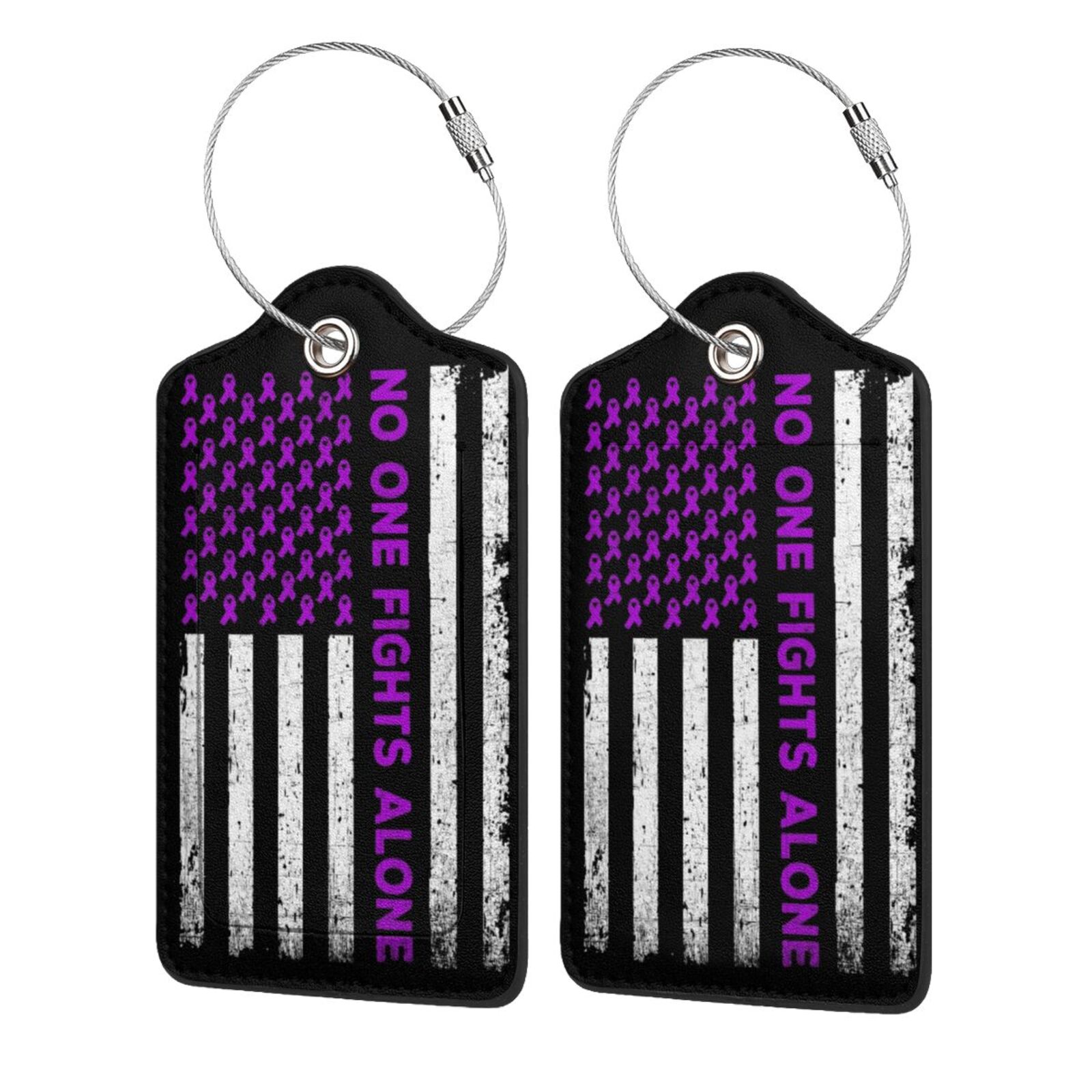 Domestic Violence Prevention Awareness Luggage Tags for Suitcase PU ...