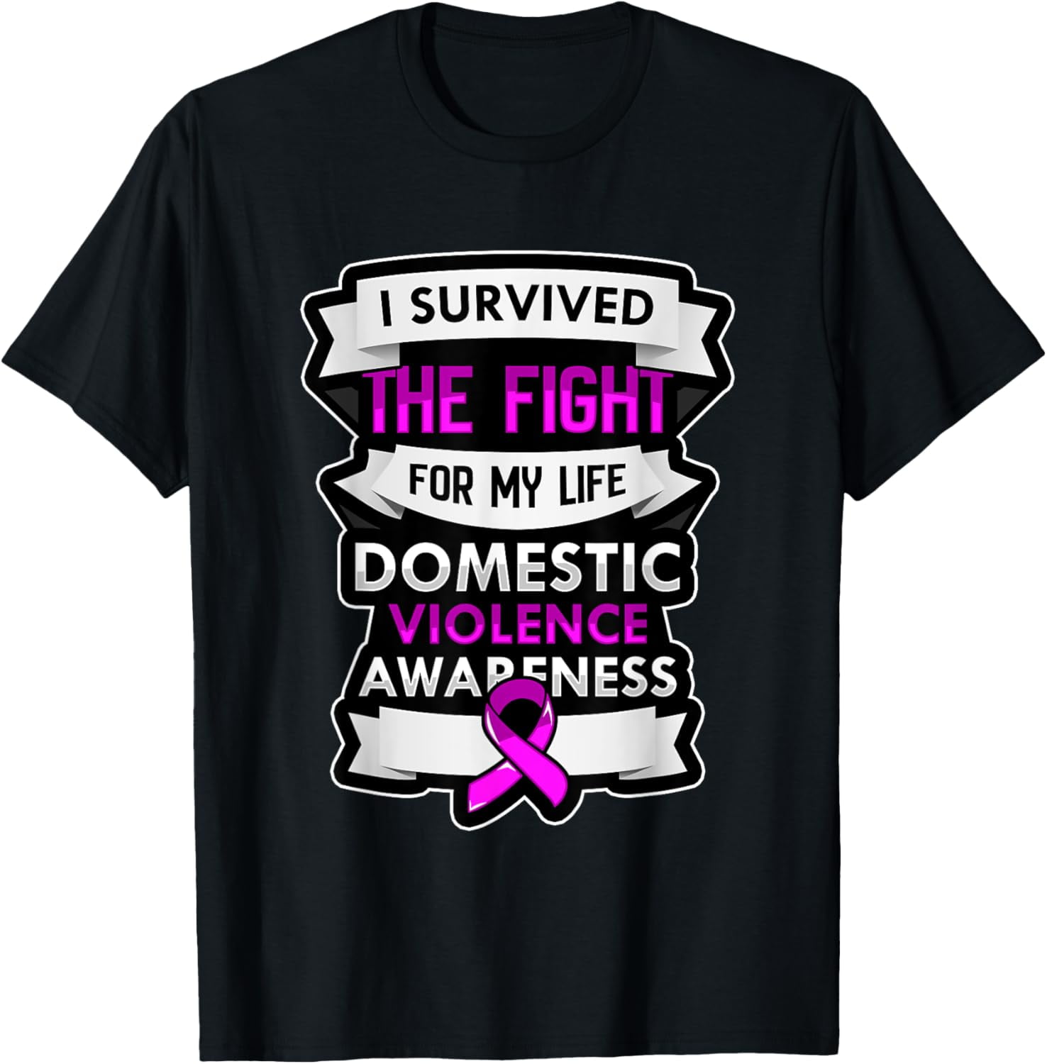 Domestic Violence Survivor Tshirt Abuse Support Fighter Life T-Shirt ...