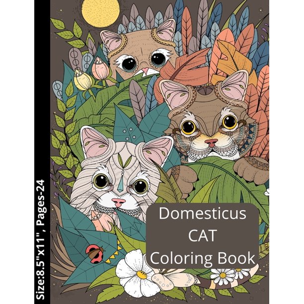 mean cat coloring book