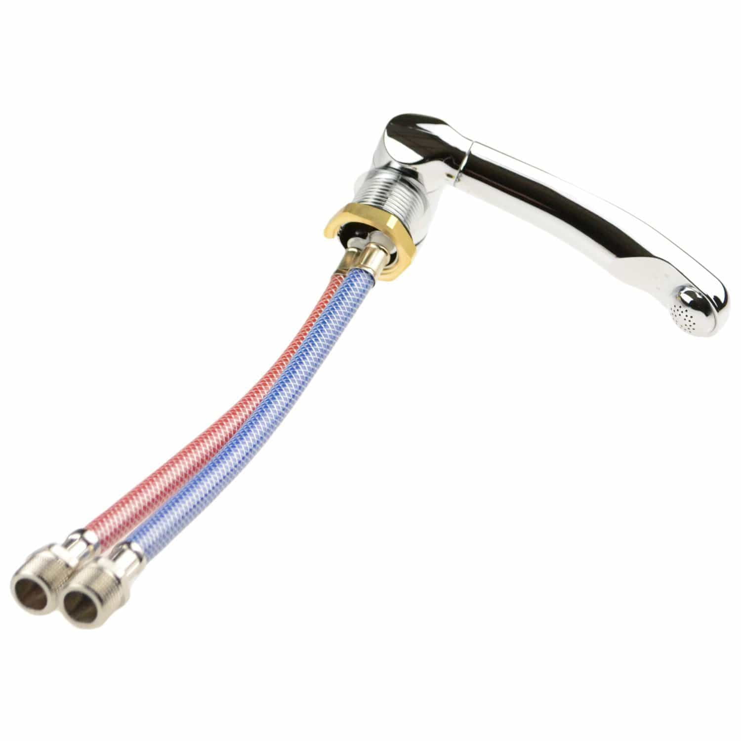 "Dometic Chrome Galley Faucet 3313070.001 with 12"" Hoses for RV and ...