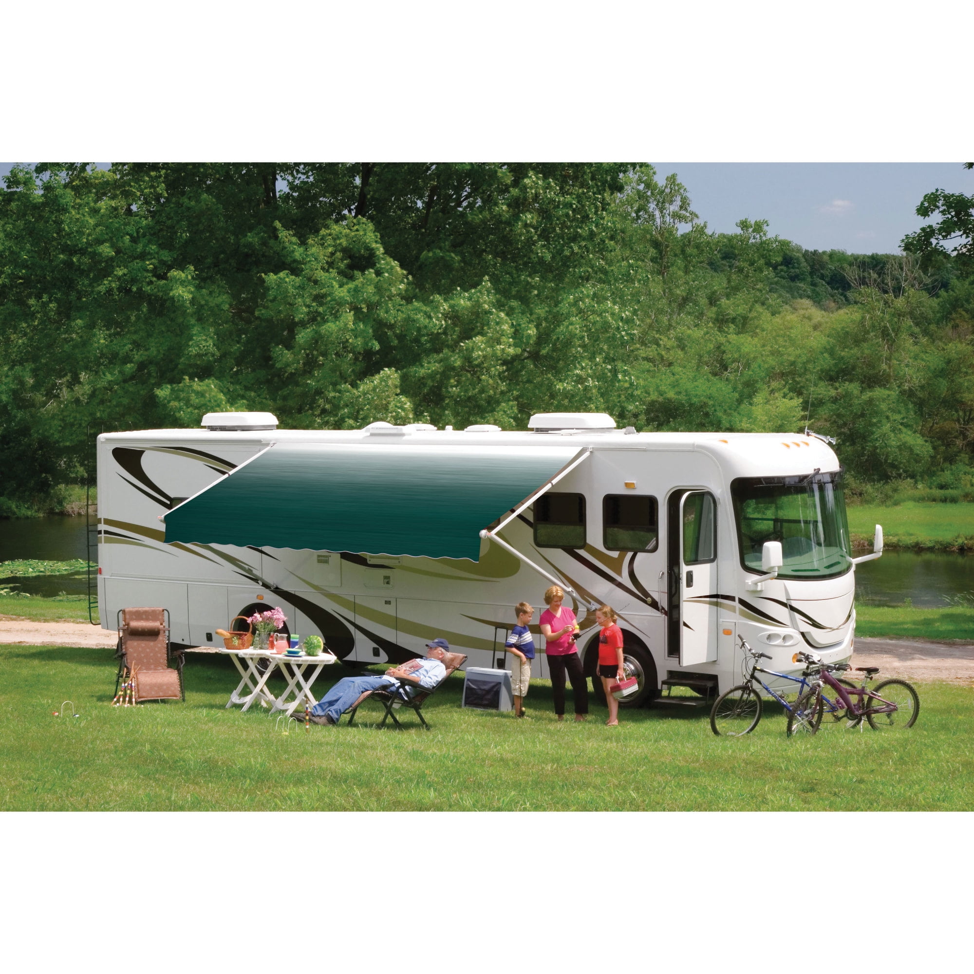 Dometic 848NW18.400B 8500 Manual Patio Awning with Polar White ...