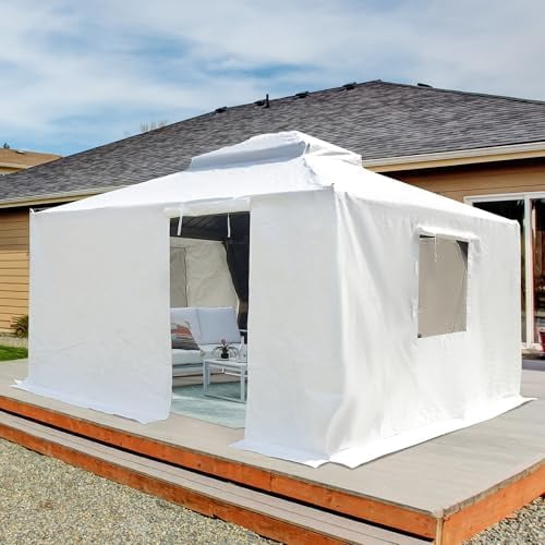 Domi 12' x 12' Gazebo Cover Winter Canopy, All-Weather Waterproof Patio ...
