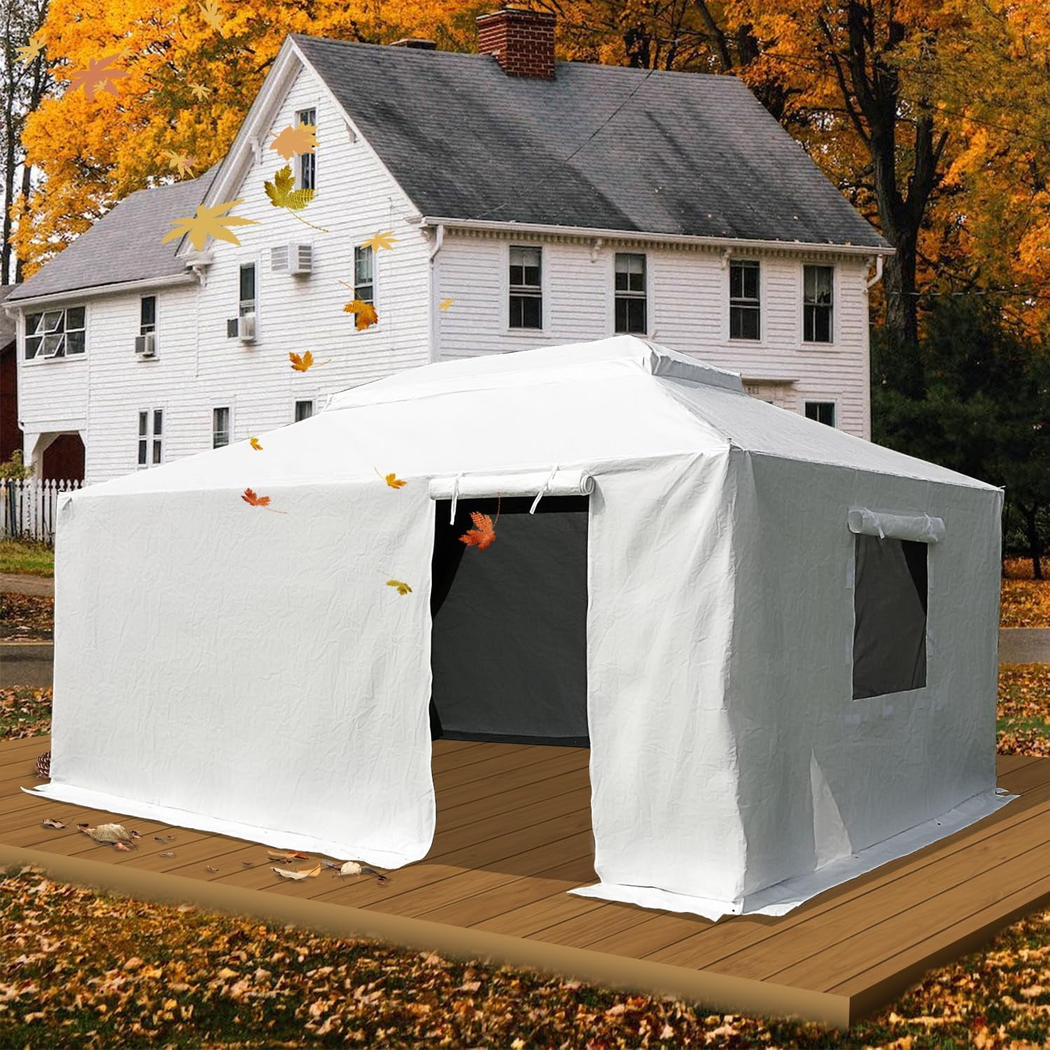 Domi 12' x 20' Universal Winter Gazebo Cover, All Season Waterproof ...