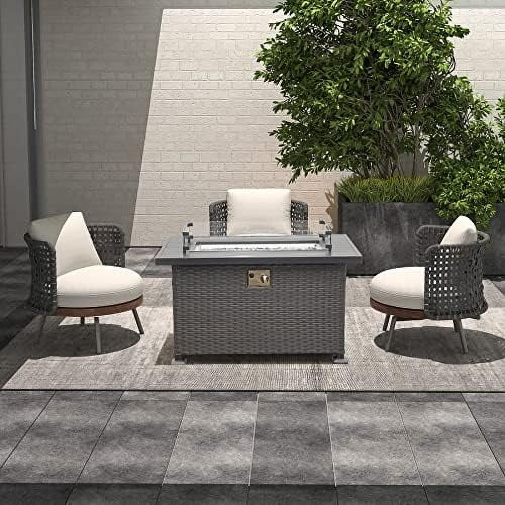 Domi 43in Propane Fire Pit, 50,000 BTU Gas Fire Pit Table with Lid ...