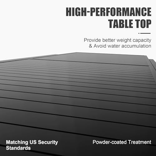 Domi Aluminum Patio Extendable Dining Table 35"- 71", Adjustable Indoor ...