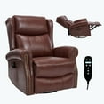 Domi Bonn Heat Massage Manual Recliner Chair with Rocker and Swivel in ...