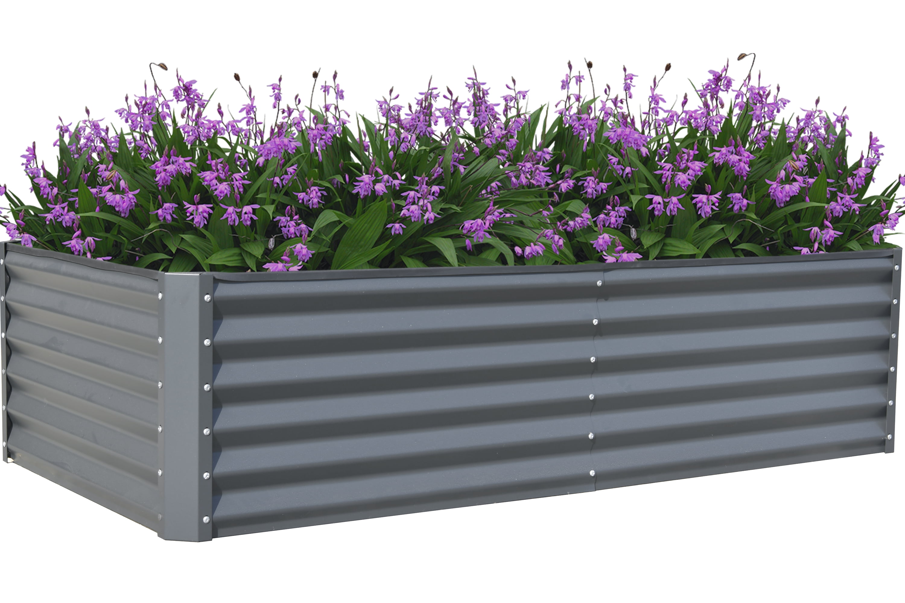 Domi Galvanized Raised Garden Bed ,Large Metal Planter Box for Growing ...