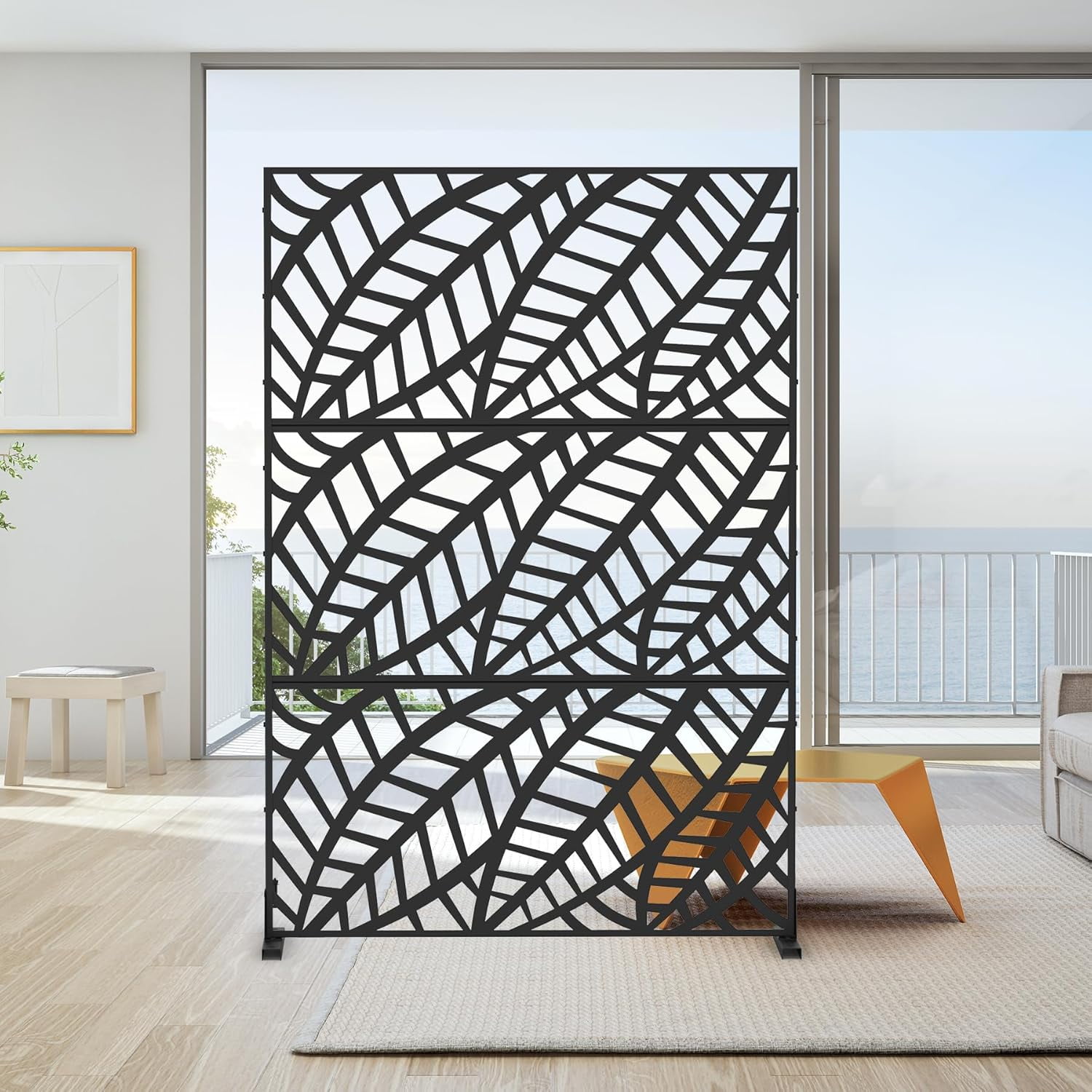 Domi Metal Privacy Screen, Freestanding Outdoor Indoor Divider ...
