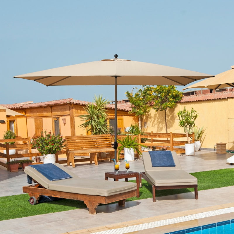 Domi Outdoor 11.32'×5.69' Outdoor Patio Market Umbrella with Aluminum ...