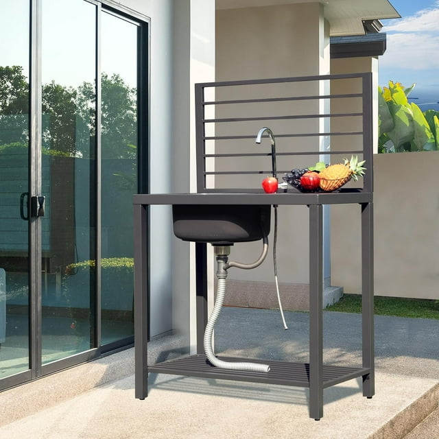 Domi Outdoor Kitchen Series Aluminum Outdoor Workbench Stainless Steel ...