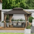 Domi Outdoor Living 10'x12' Hardtop Aluminum Metal Gazebo Canopy,w ...
