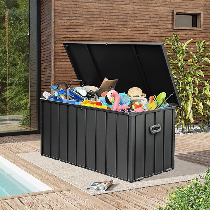Domi Outdoor Living 160 Gallon Large Deck Box,Outdoor Storage for Patio ...
