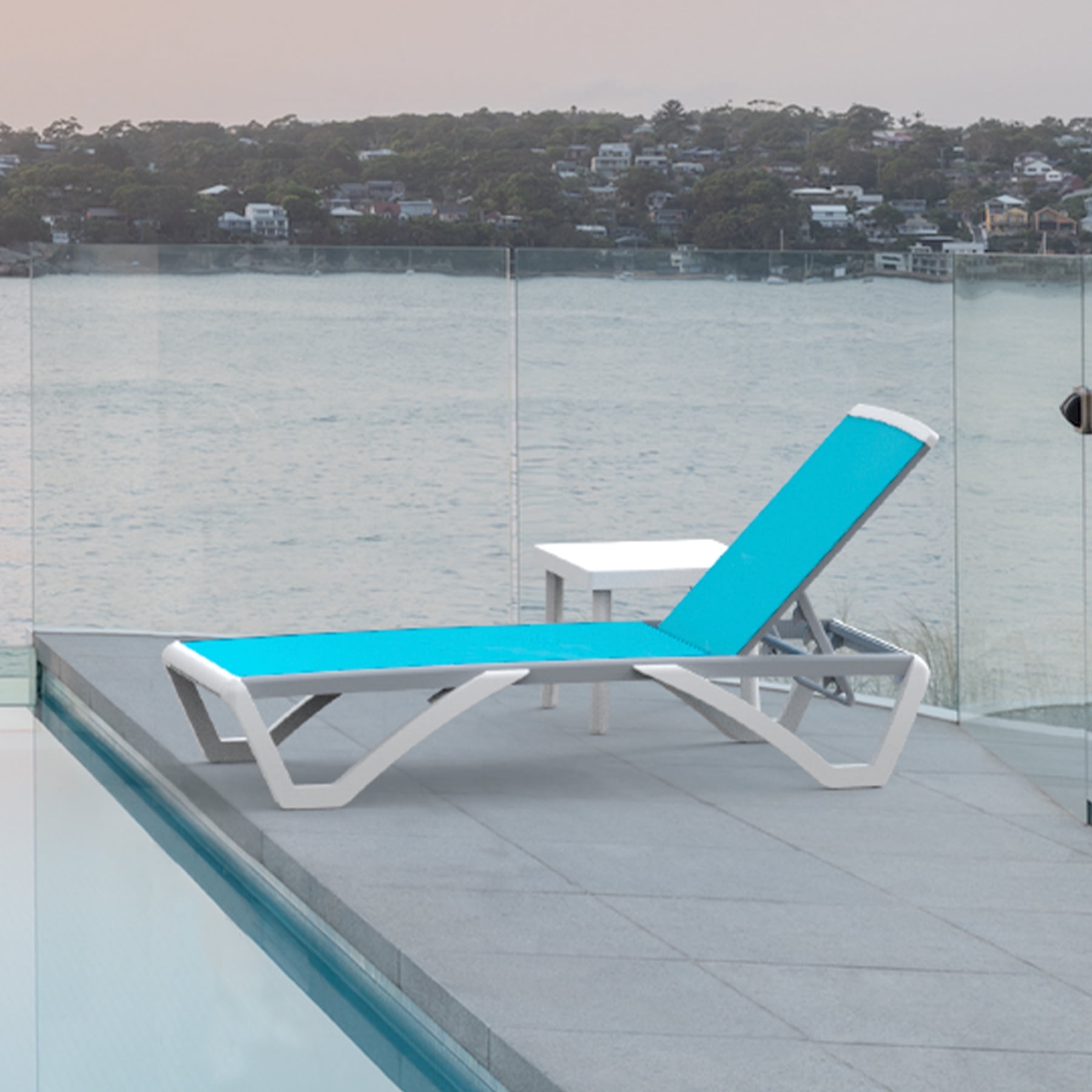 Domi Outdoor Living Chaise Lounge Chair Aluminum Adjustable Pool Lounge ...