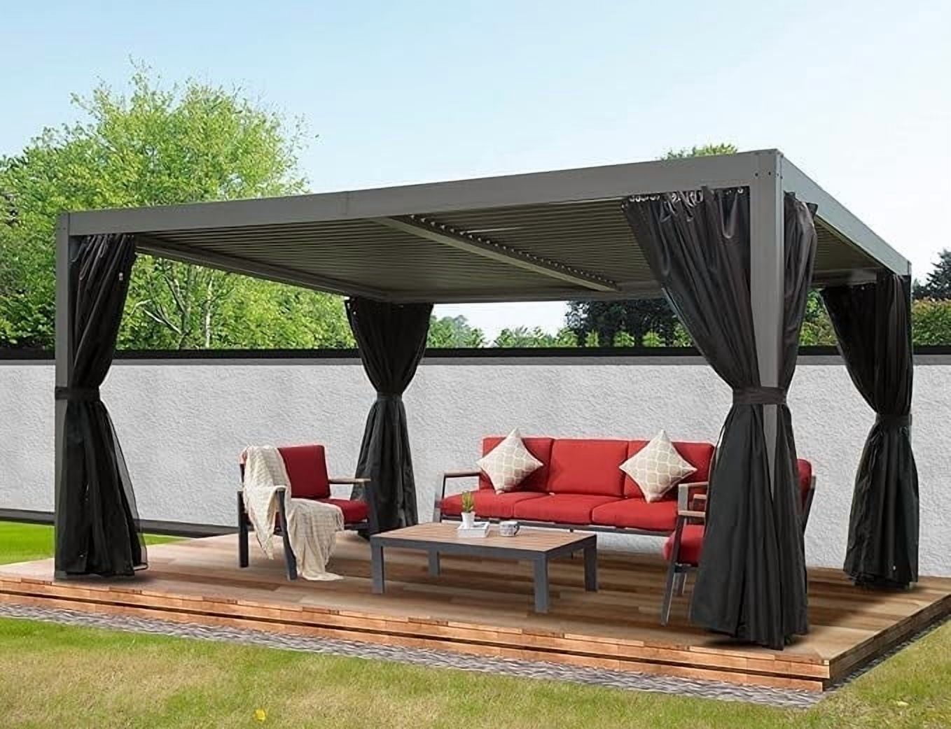 Domi Outdoor Living Louvered Pergola 12'×16', Aluminium Pergola with ...