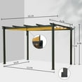 Domi Outdoor Living Outdoor Retractable Pergola with Weather-Resistant ...