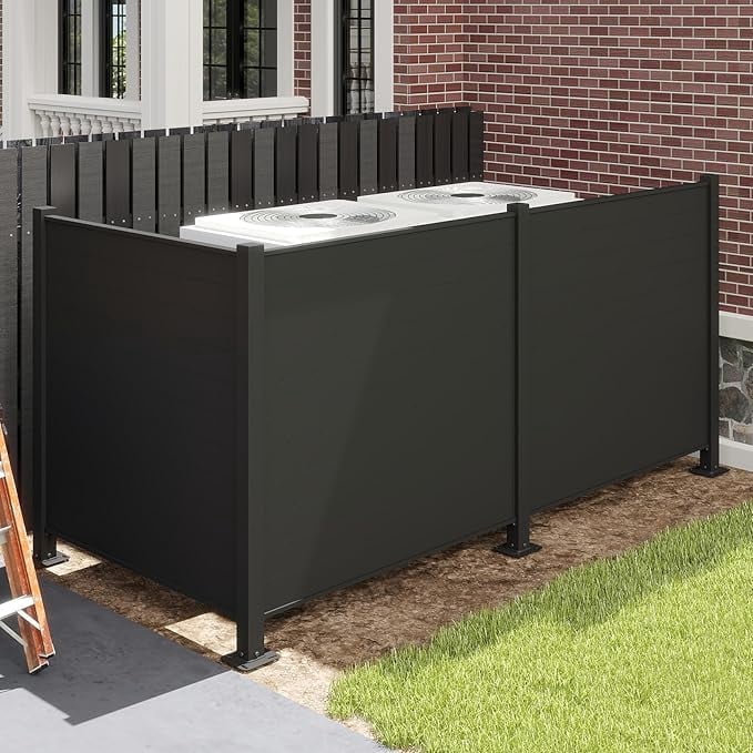 Domi Outdoor Living Privacy Screen, 3 Panels Metal Fence 50" x 50 ...