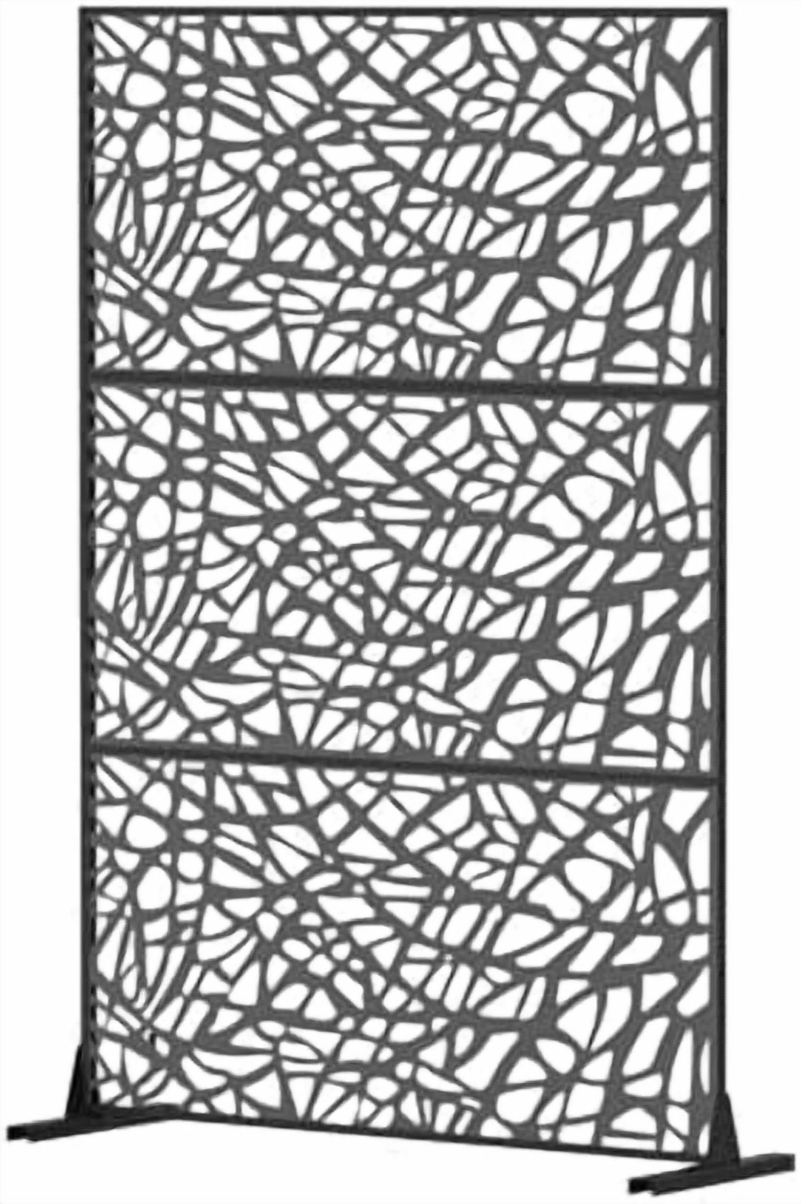 Domi Outdoor Privacy Screen, Patio Screen with Metal Frame and Resin ...