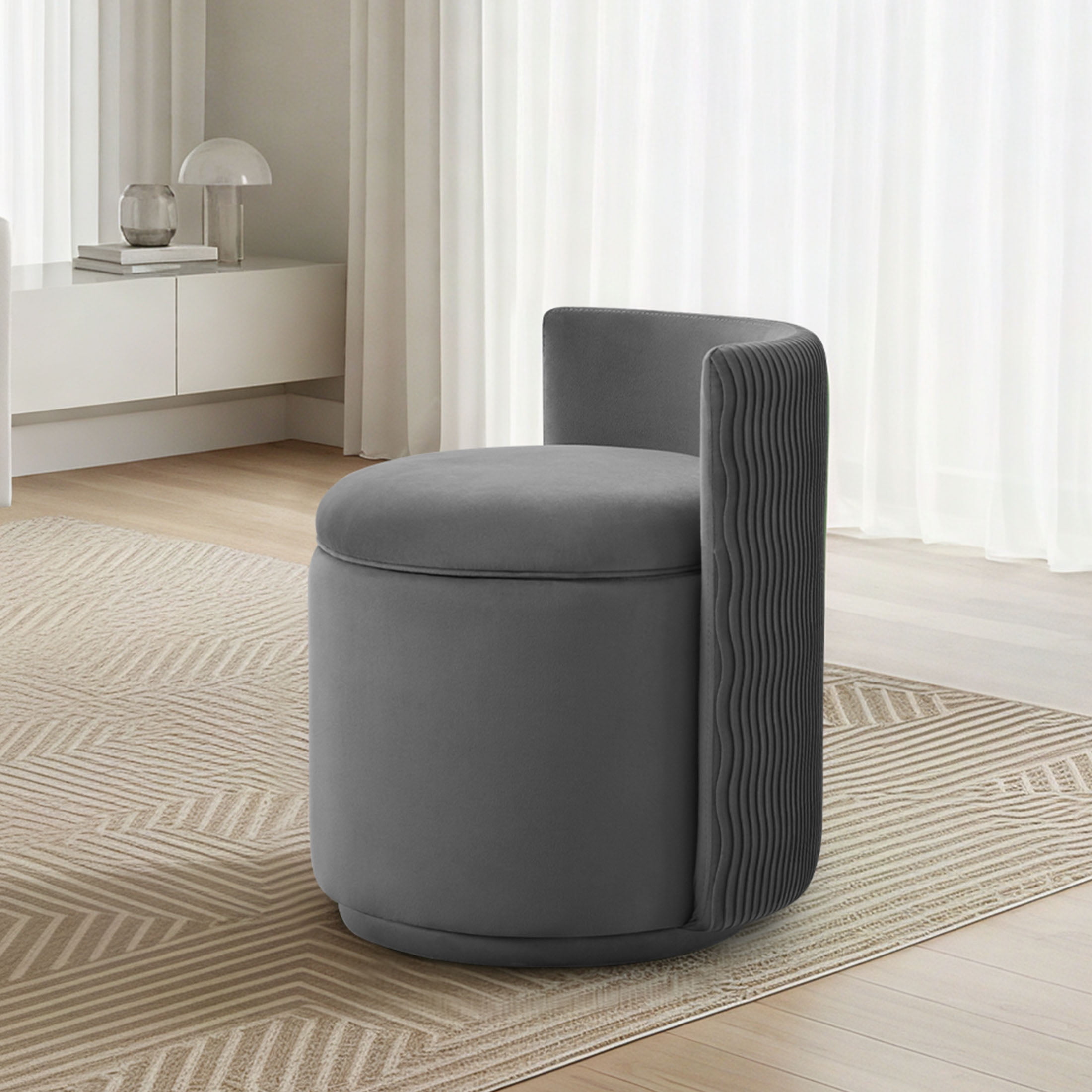 Domicare Wavy Pattern Swivel Chair - Vanity Chair, Accent Chair, Vanity ...