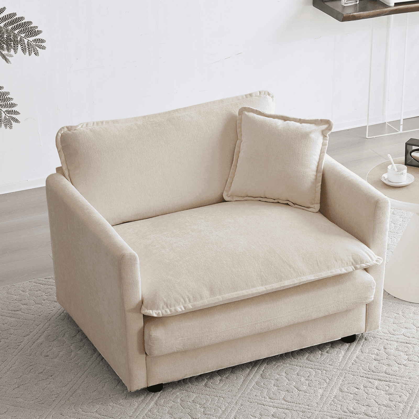 Domiluxe Single Sofa Chair,41" Modern Chenille Accent Chair with 1 Toss ...