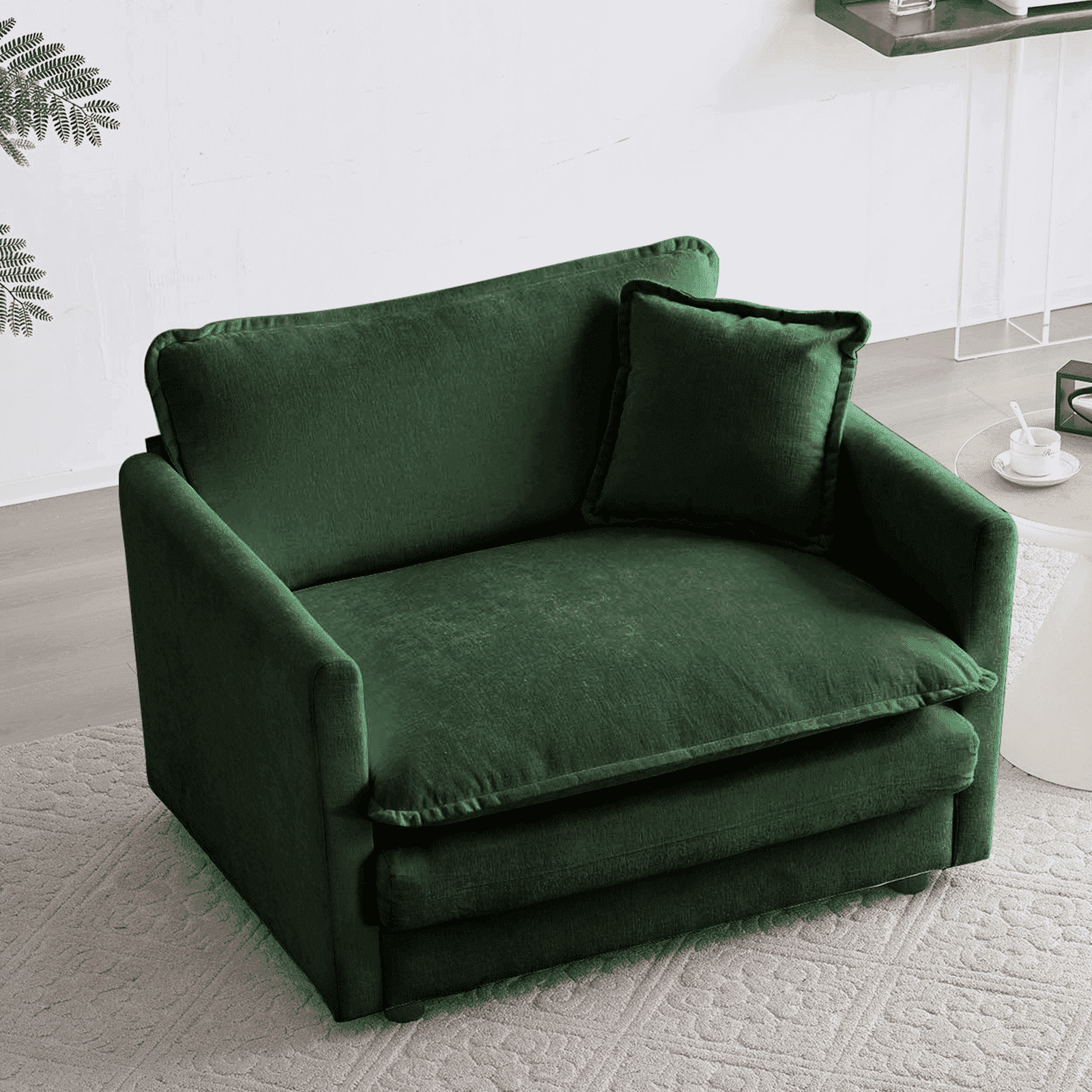 Domiluxe Single Sofa Chair,41" Modern Chenille Accent Chair with 1 Toss ...