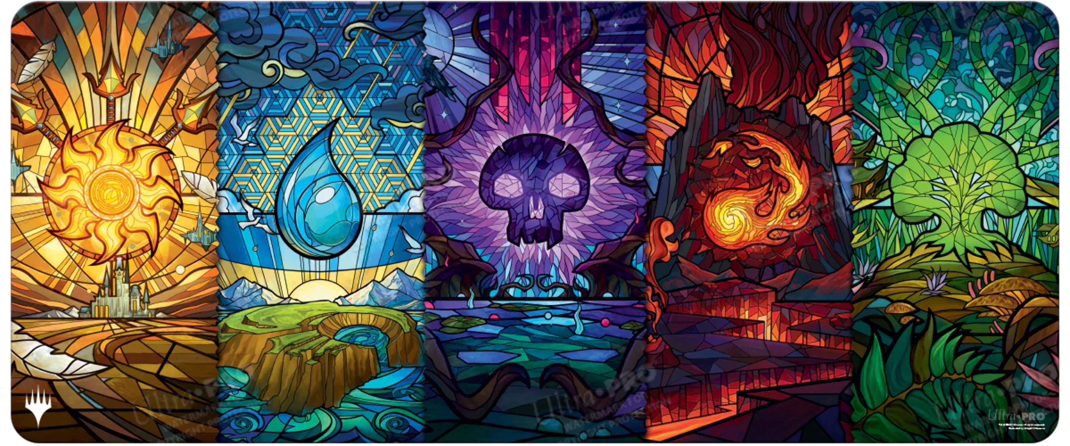 Dominaria United Stained Glass Land Medley Table Playmat for Magic: The ...